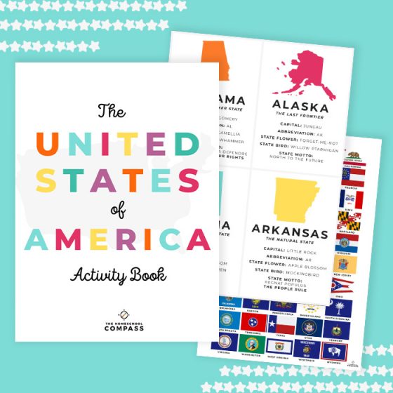 Free 50 States Printable Activity Book - Homeschool Compass