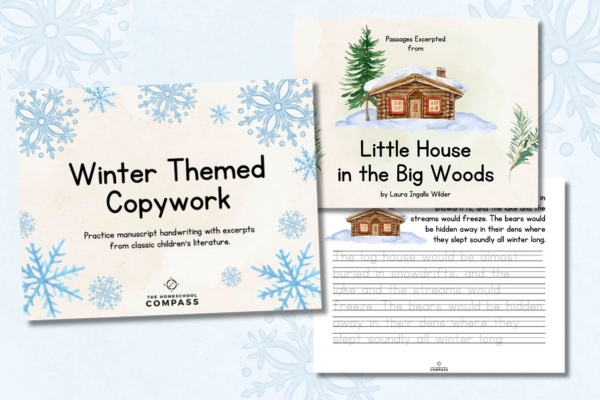 Free Winter Themed Copywork Pages from Classic Living Books ...
